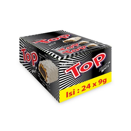 Jual Delfi Wafer Top Black In White 24 pcs x 9g | Free 2 Pcs | Shopee ...