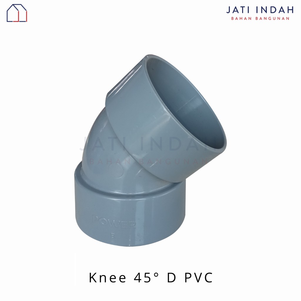 Jual KNIE 45° 1-1/2" D | Knee Pipa Pralon PVC | Fitting Elbow / Keni | Shopee Indonesia