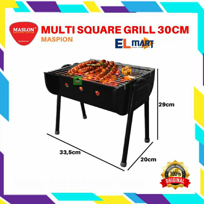 Jual Multi Square Grill Maspion Maslon 30 cm Panggangan Barbeque 30cm ...