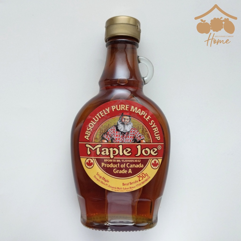 Jual Maple Joe Absolutely Pure Syrup 250gr canada Grade A 250g 250 gr ...