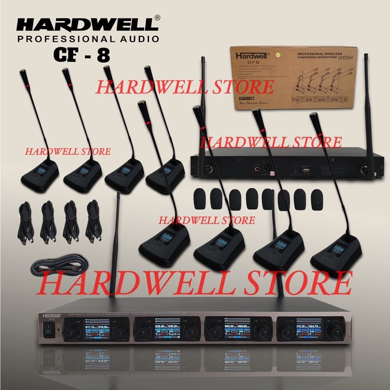 Jual Mic Wireless Conference / Mic Rapat 8 Channel Hardwell CF 8 / CF8 ...