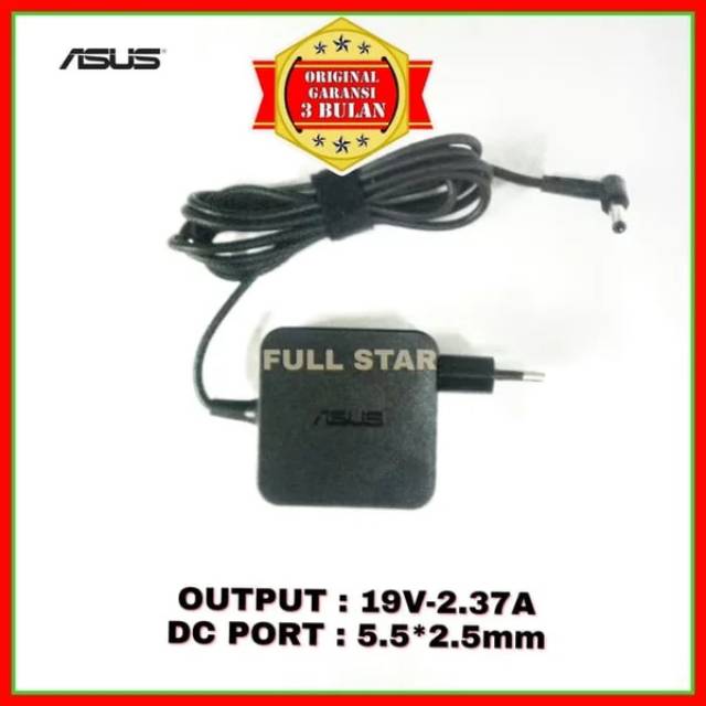 Jual Adaptor Charger Laptop Asus 19V 2.37A 5.5X2.5mm 45W ORIGINAL X450C X451C X454Y X454YA X454W ...