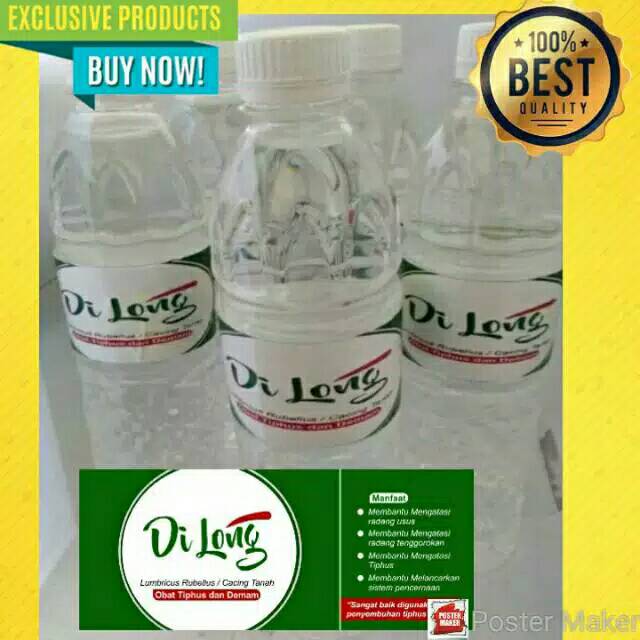 Jual AIR CACING KALUNG - DI LONG - CAI CACING - MENGATASI TYPUS - DEMAM ...