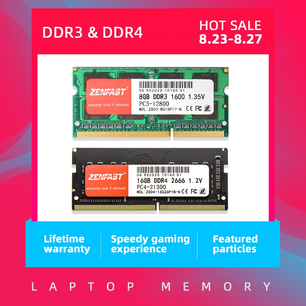 Jual ZENFAST DDR3 DDR4 8GB 4GB 16GB Laptop Ram 1333 1600 2133 2400 2666MHz 240pin Sodimm ...