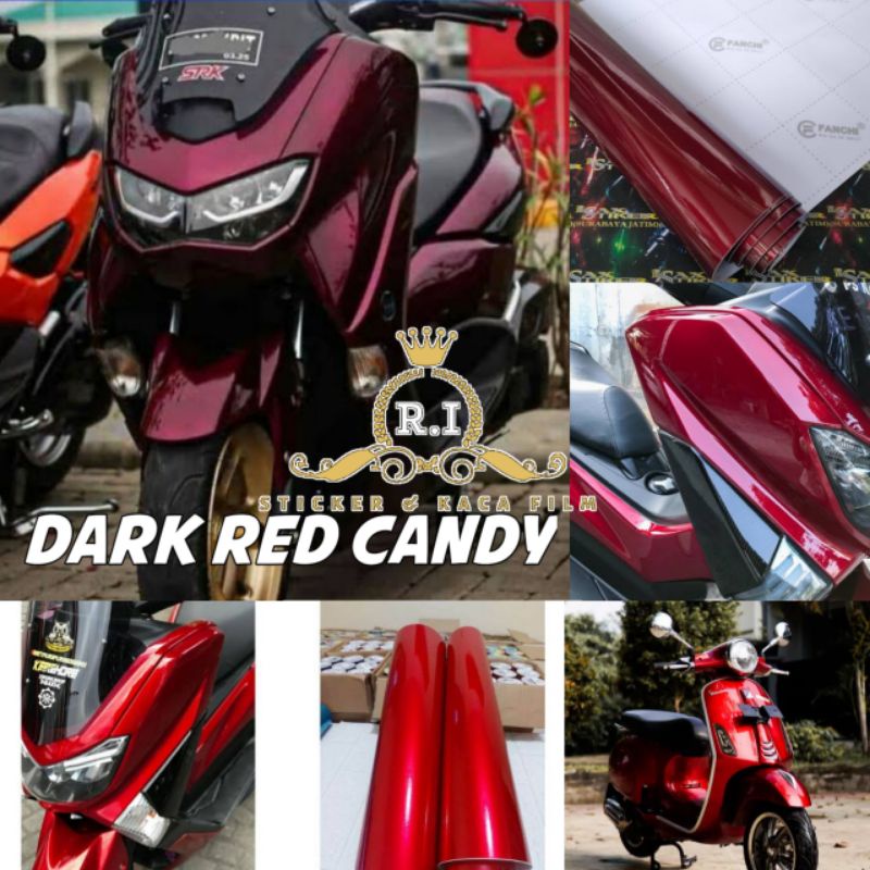 Jual Sticker Scotlite Merah Tua Mettalik Candy Scotlite Dark Red Candy ...