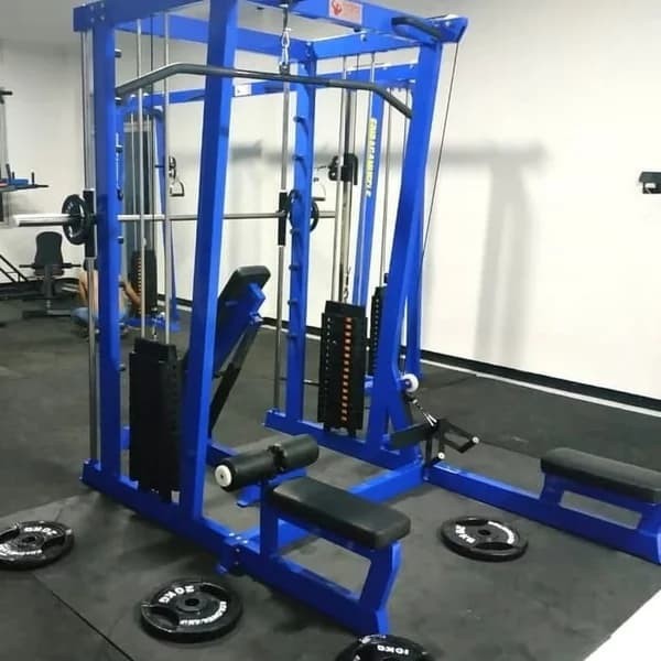 Jual alat fitness & gym / smith machine multi fungsi plus latpulldown ...
