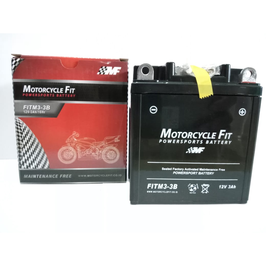 Jual Aki Motor Yamaha RX King Accu MF GM3-3B Accu Kering Aki RX King Series MF FITM3-3B ...