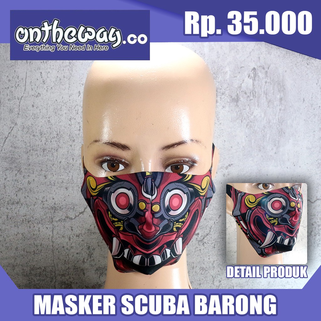 Jual MASKER SCUBA MOTIF BARONG ORIGINAL LIMITED EDITION | Shopee Indonesia