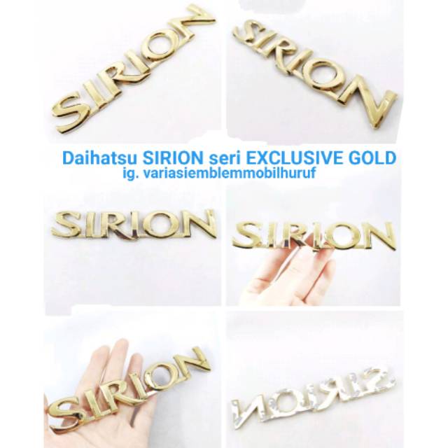Jual Emblem logo SIRION daihatsu seri exclusive GOLD | Shopee Indonesia