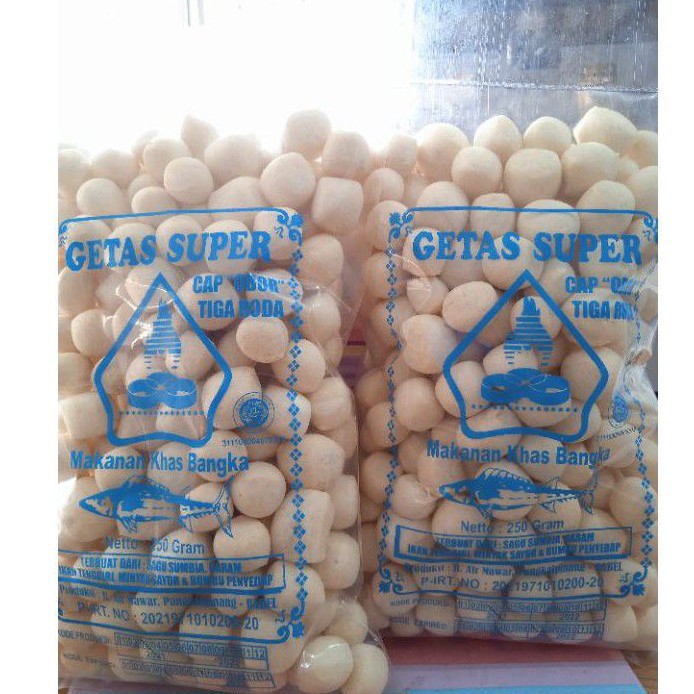 Jual Getas Super Cap Obor Tiga Roda Bulat kantong biru 250 Gram ...