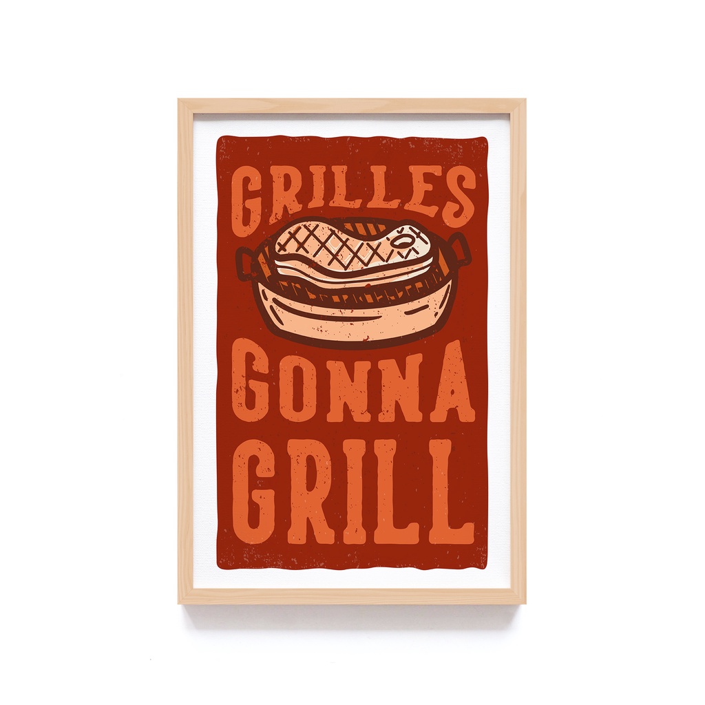 Jual Poster Untuk Dekorasi Resto BBQ Grill Steak House - Wall Decor ...