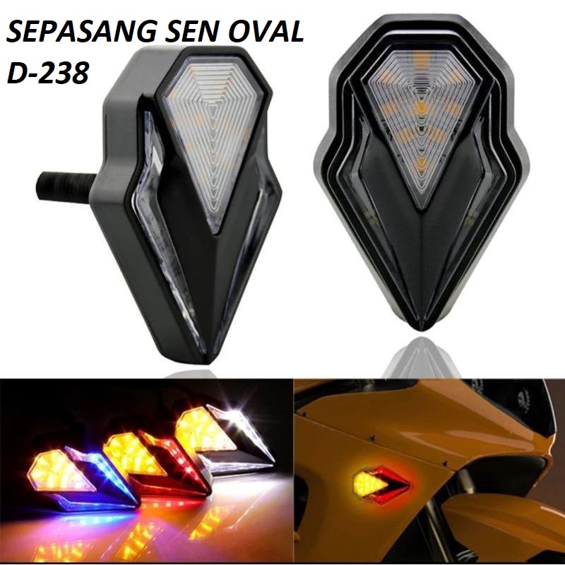 Jual LAMPU sen tempel NEON LED lampu sen led vering tempel OVAL lampu sein r15 gsx ninja cbR D ...