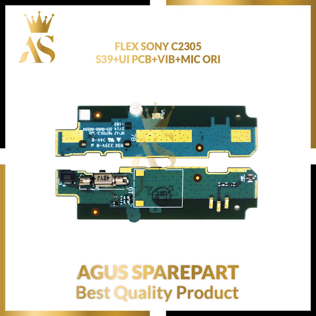 Jual FLEXIBEL SONY C2305 / S39 + UI PCB + VIBRATOR + MIC ORI | Shopee ...