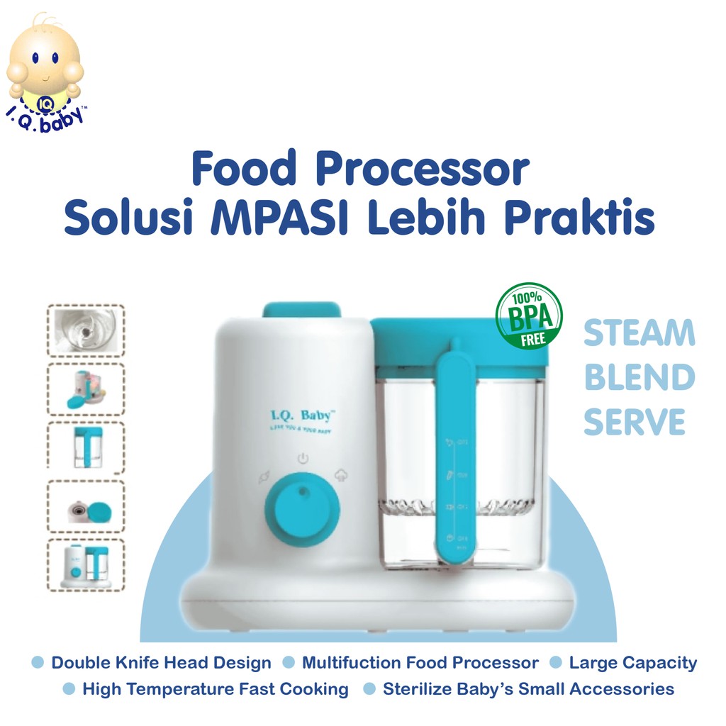 Jual I.Q. BABY Pengolah Makanan untuk Bayi, Kukus, Blender, MPASI ...
