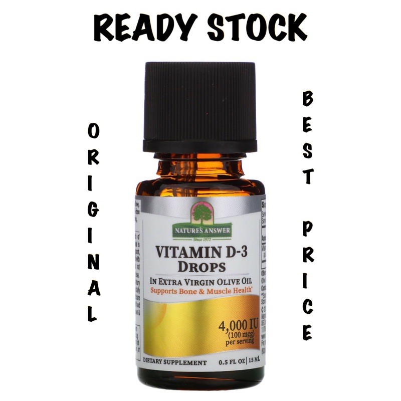 Jual Natures Answer Vitamin D3 Natures Answer Vitamin D3 Drop 4000iu ...
