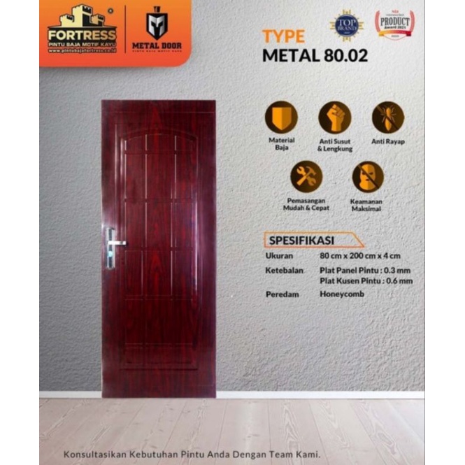 Jual Pintu Baja Tipe Metal Door 80.02 Harga Ekonomis Termasuk Kusen ...