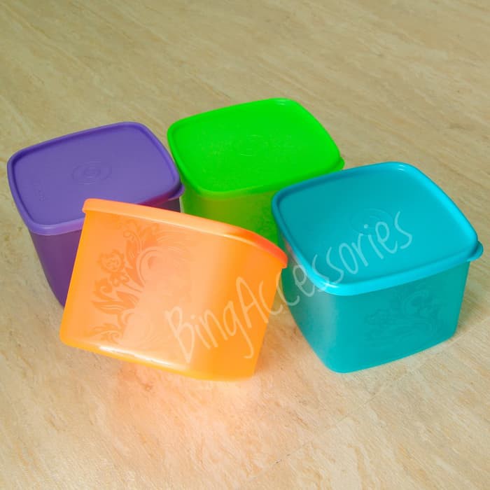 Jual Toples Plastik Batik Kecil kotak segi motif mirip Tupperware ...