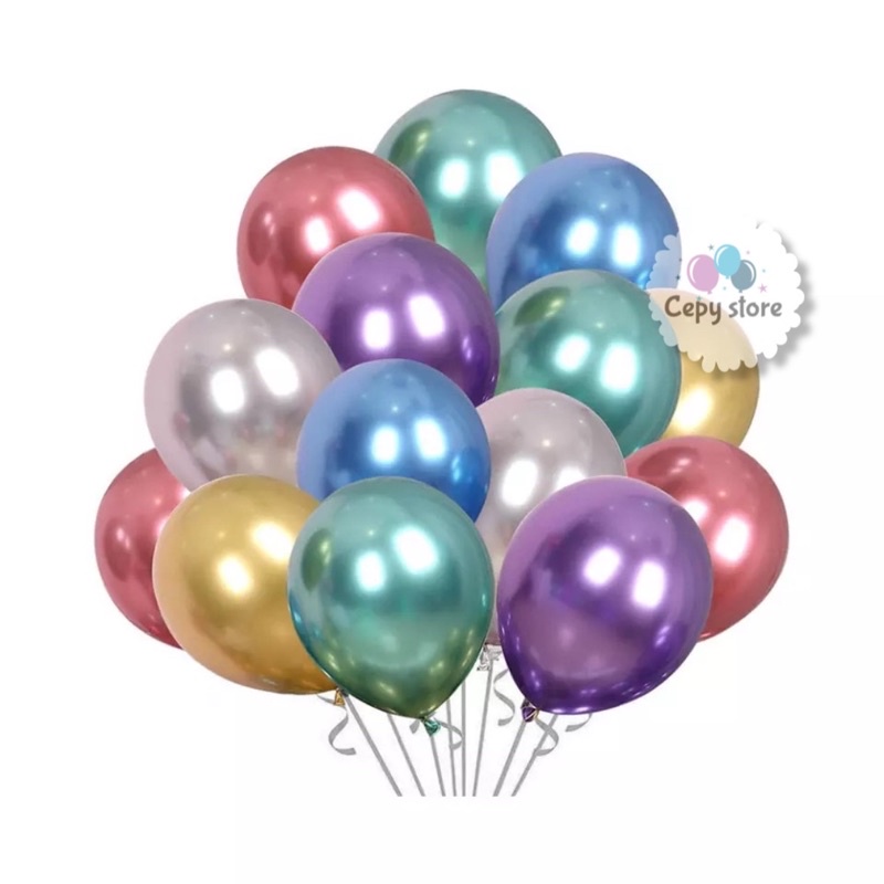 Jual Balon Latex Metalik Chrome / Metalic Balloon Chrome 12inch Ecer ...