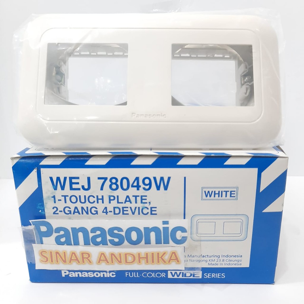 Jual FRAME SAKLAR 2 GANG 4 DEVICE PUTIH PANASONIC WEJ 78049 | Shopee ...