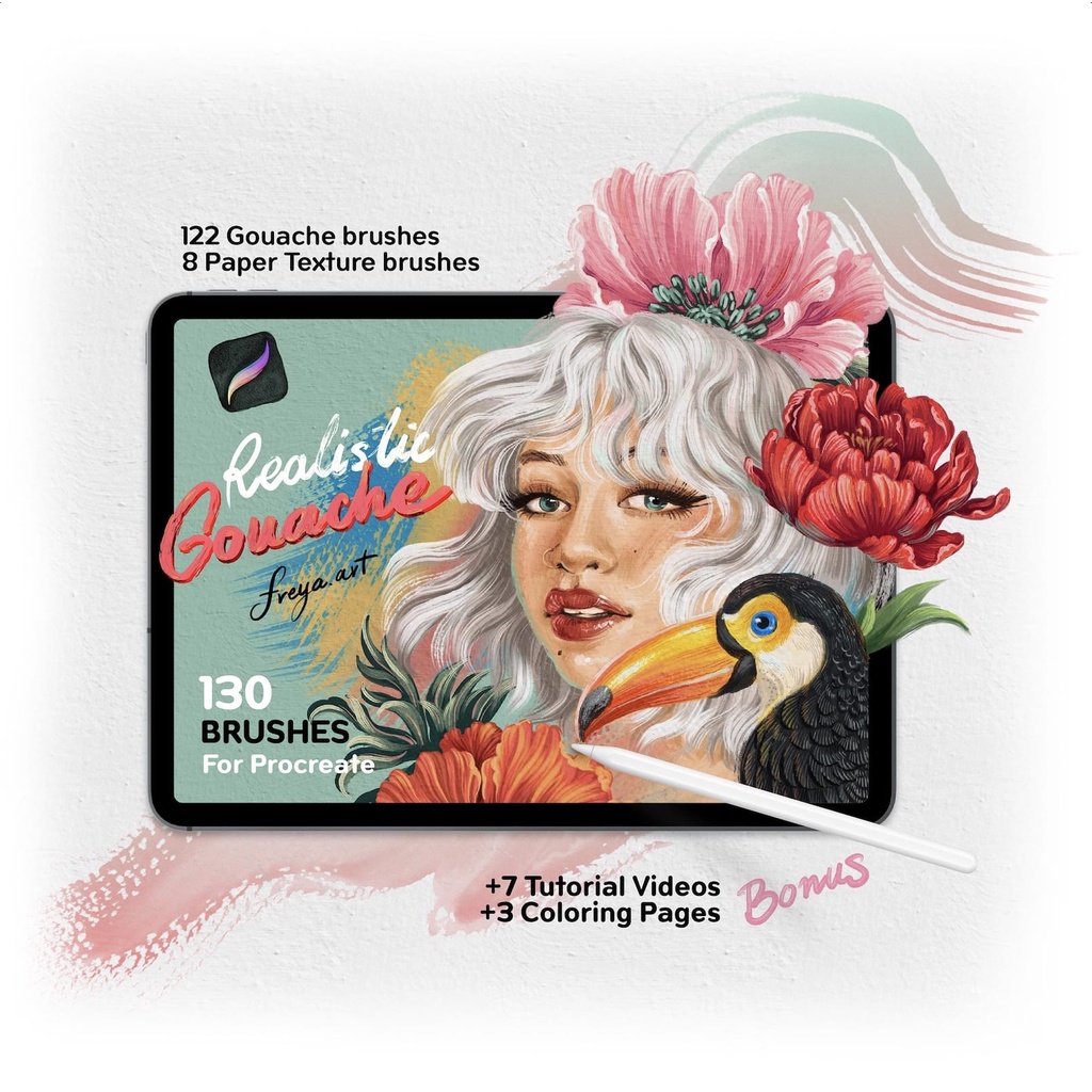 Jual Procreate Brush - Freya.Art Realistic Gouache Brush Set | Shopee ...