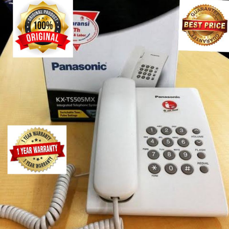 Jual Telepone rumah KX-TS505 Panasonic Single Telepone | Shopee Indonesia