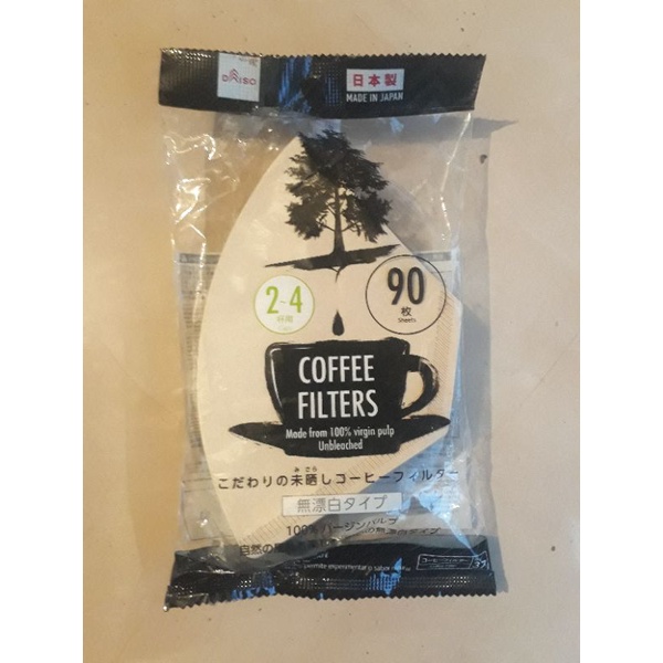 Jual Coffee Filter Daiso 2 - 4 Cup isi 90 Lembar Saringan Kopi ...
