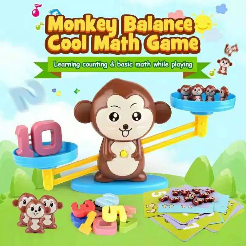 Jual Mainan Monkey balance cool math game edukasi anak mainan berhitung ...