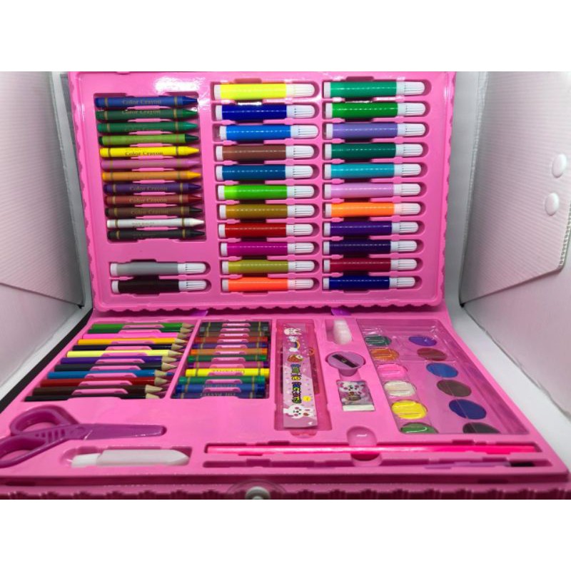 Jual Crayon Set Koper isi 86 pcs Untuk Mewarnai / Kado Anak Lengkap ...