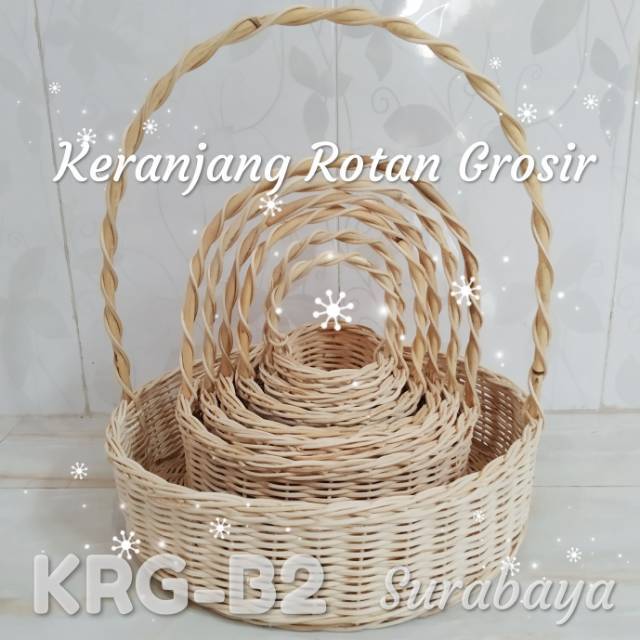 Jual KRG-B2 Keranjang rotan mini kecil DD: 10 cm DL: 12 cm sovenir ...