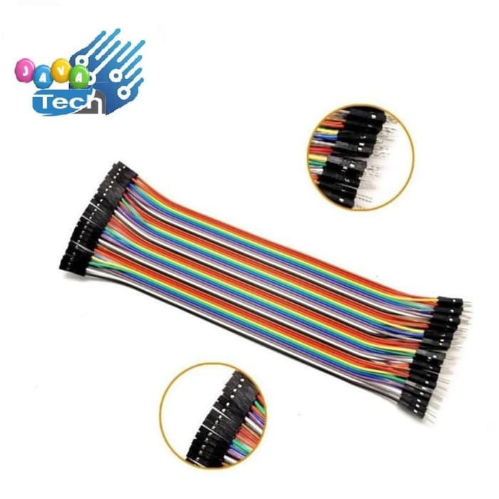 Jual Kabel Jumper Male - Female 40pcs 30cm 2.54mm Breadboard Arduino ...