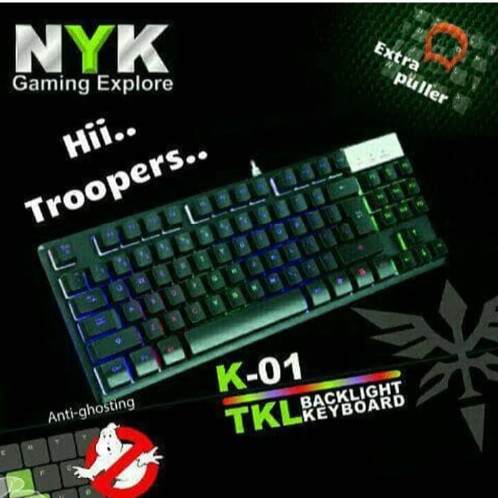 Jual keyboard Gaming NYK K01 K-01 RGB TKL | Shopee Indonesia