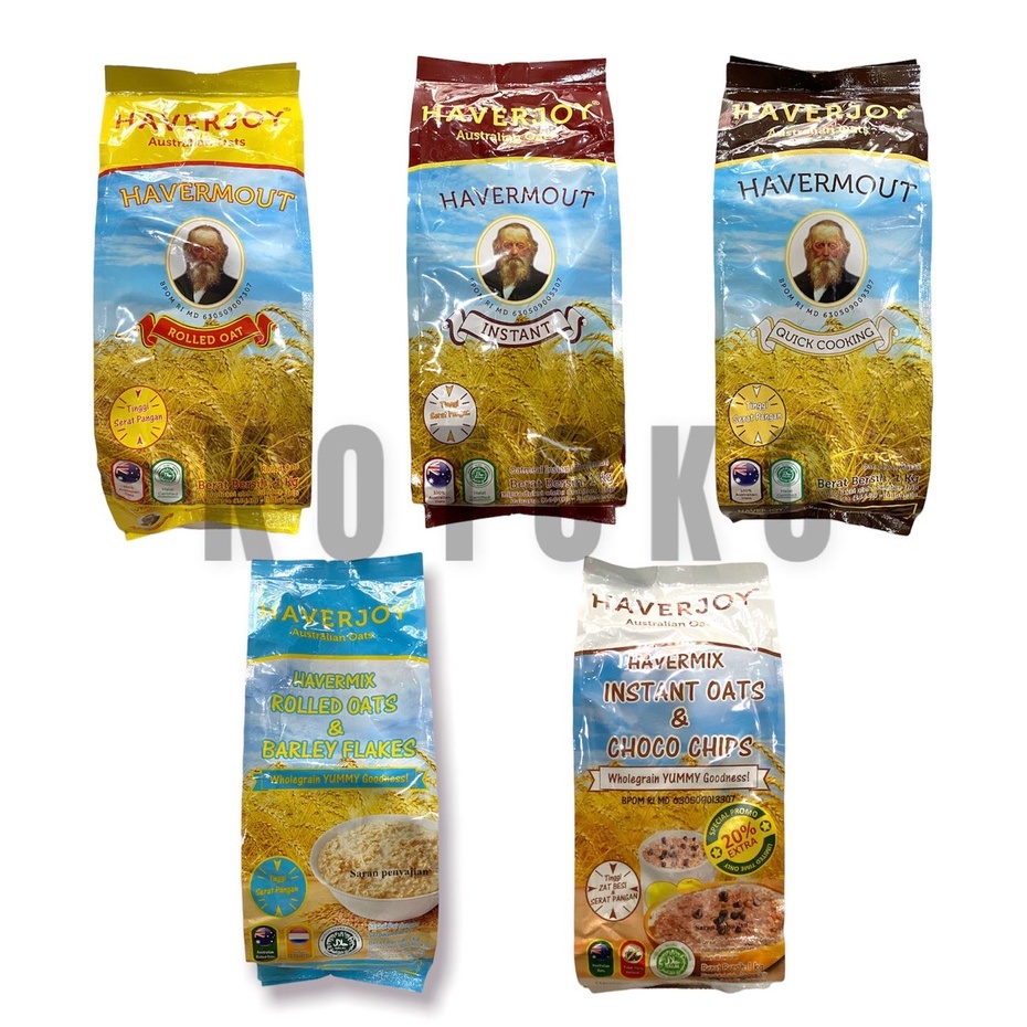Jual Haverjoy Rolled/Instant/Quick Cooking/Rolled Barley/Choco Chips ...