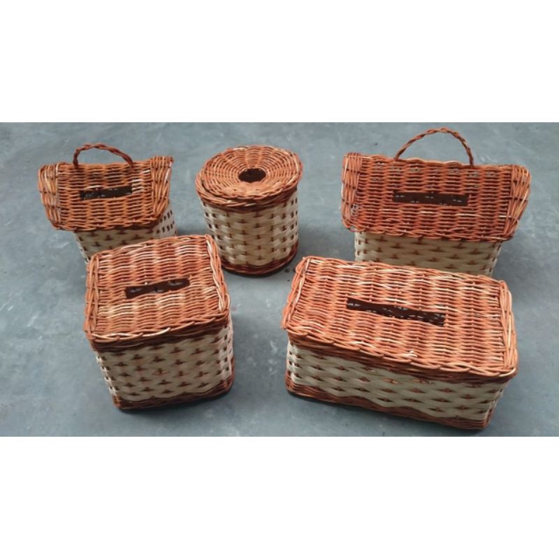 Jual tempat tissue rotan bulat | Shopee Indonesia