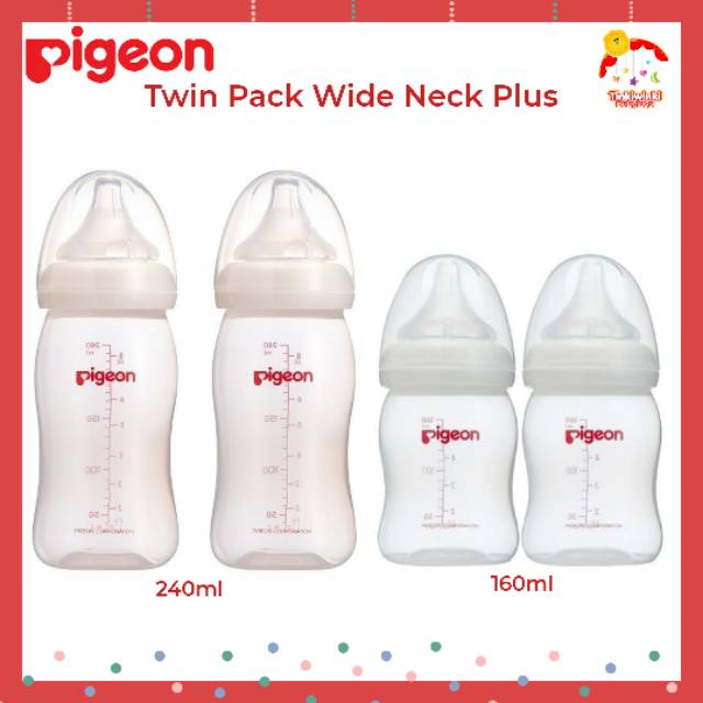 Jual Pigeon Twin Pack Wide Neck Plus 160ml & 240ml | Shopee Indonesia