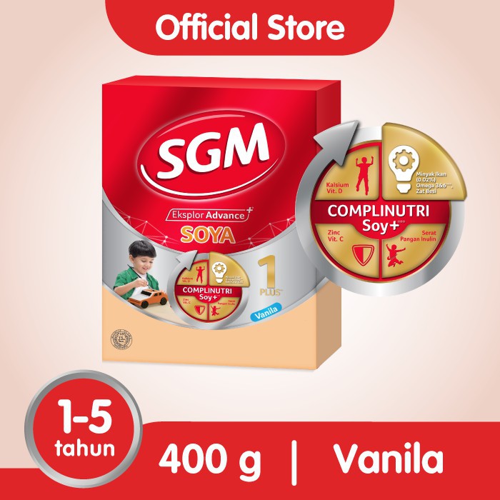 Jual SGM EKSPLOR SOYA 1-5 TAHUN VAN 400 GR GA_Susu SGM Bayi / Balita 400GR | Shopee Indonesia