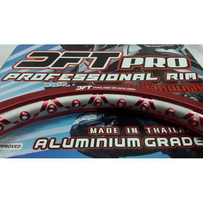 Jual Velg V Line DFT Thailand SILVER-RED Sepasang 1.40 - 17 | Shopee Indonesia