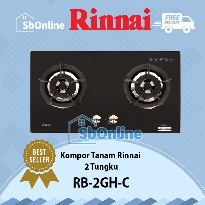 Jual RINNAI Kompor Tanam Gas 2 Tungku - RB 2GH C | Shopee Indonesia