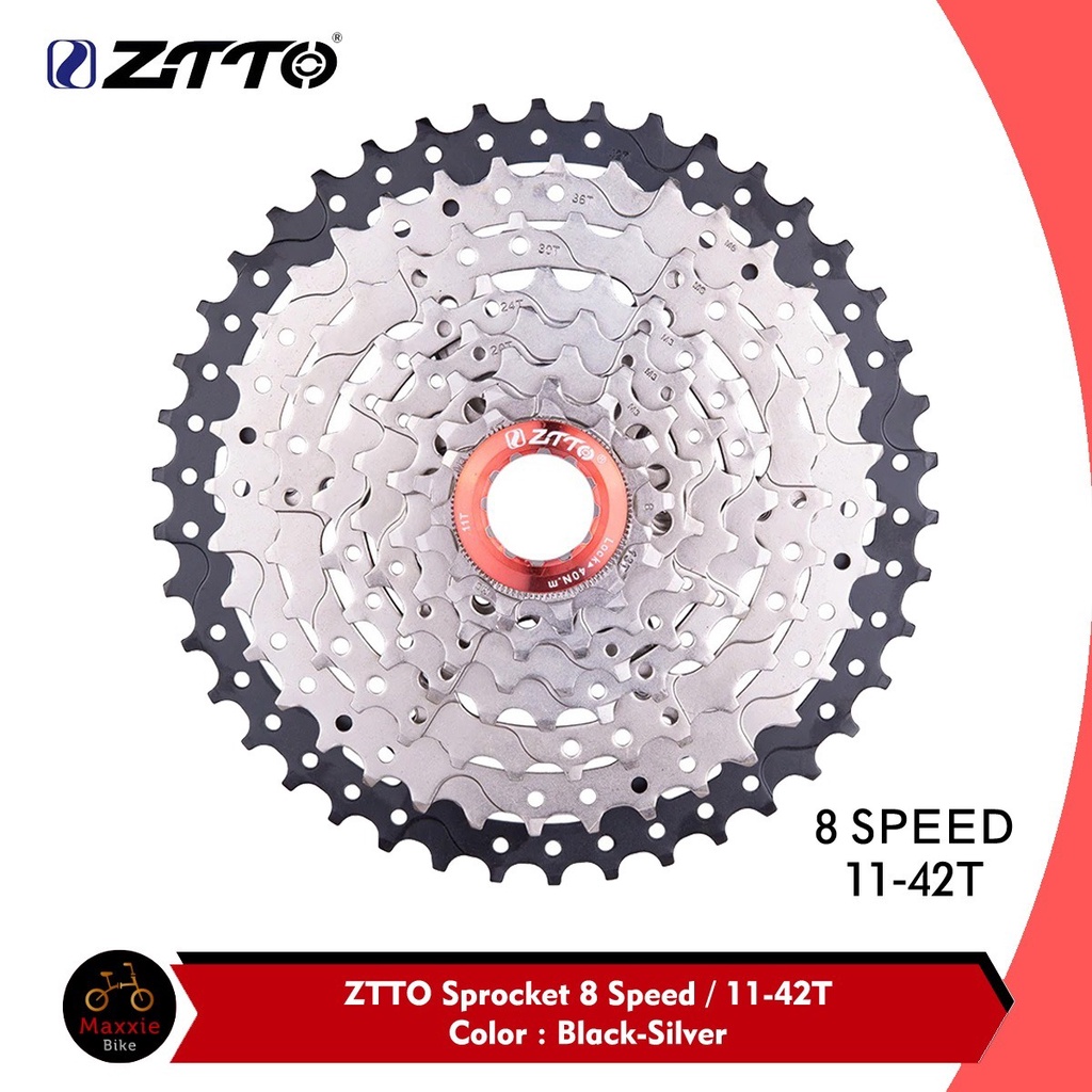 Jual ZTTO Sprocket Cassette 8 Speed 11T-42T Kaset Sproket Sepeda COG ...