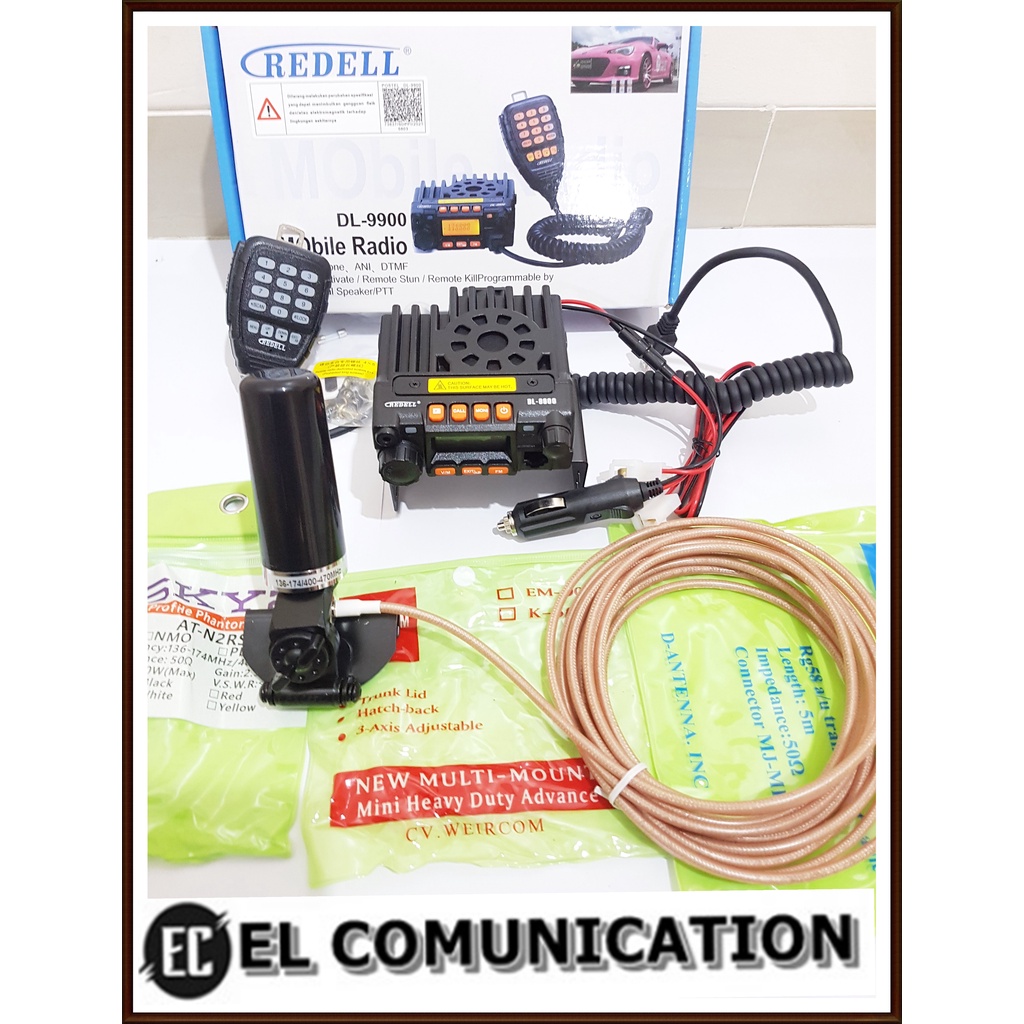 Jual PAKET RADIO RIG REDELL DL9900 DL 9900 DUALBAND FULLSET ANTENNA AT ...