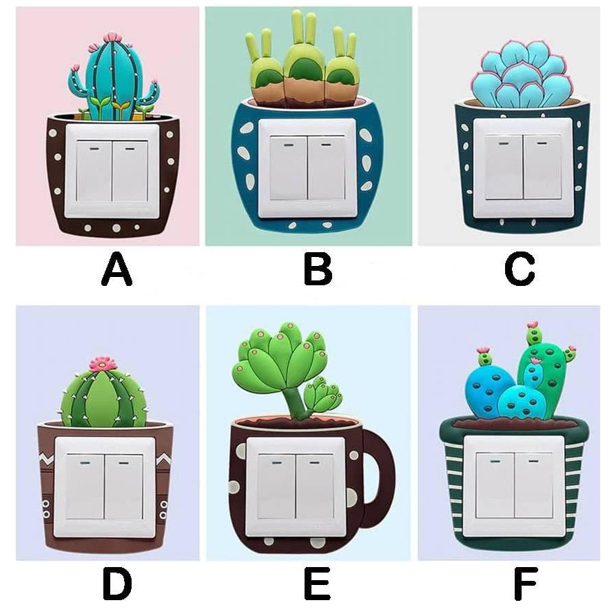 Jual Stiker 3D Frame Saklar Lampu Lucu - Sticker Lampu Dinding Glow in ...