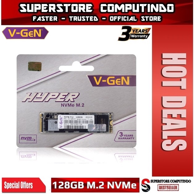 Jual SSD V-Gen 128GB Hyper M.2 NVMe / SSD VGen 128GB NVMe M.2 | Shopee ...
