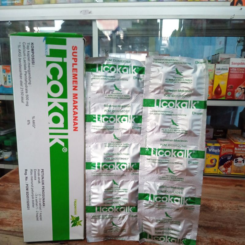Jual LICOKALK TABLET ISI10 | Shopee Indonesia