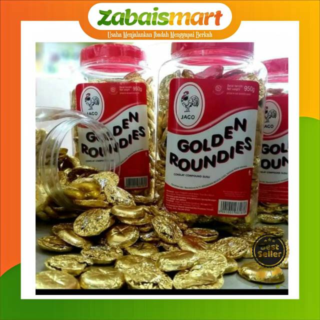 Jual Coklat Koin Delfi | Golden Roundies Jar JAGO 950g | Shopee Indonesia