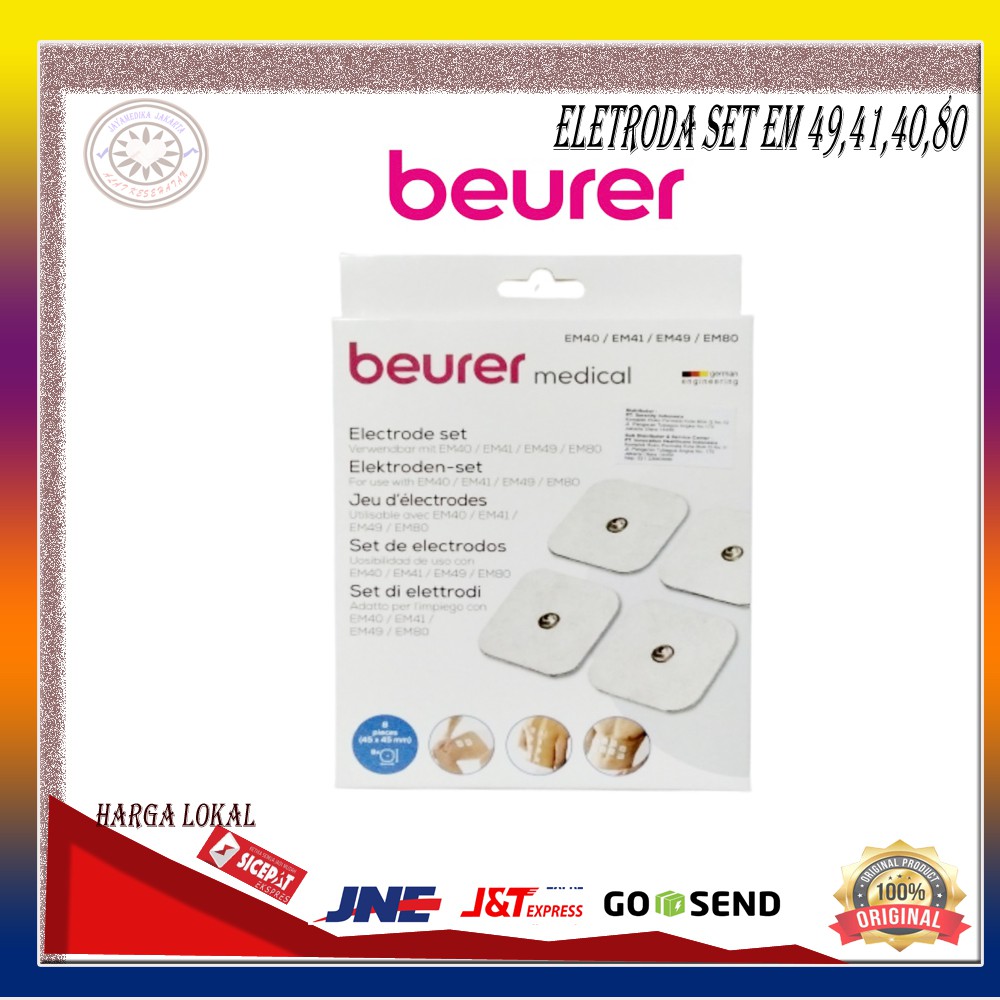 Jual BEURER Electrode Set Pads untuk EMS EM40 / EM41/ EM49 / EM80 Isi 8 ...