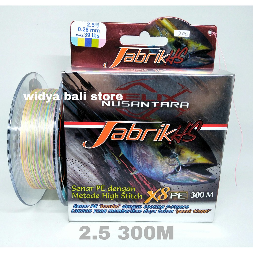 Jual PE Jabrik HS Ukuran 1 1.5 2 2.5 3 3.5 4 5 6 8 300M Bonus Leader ...