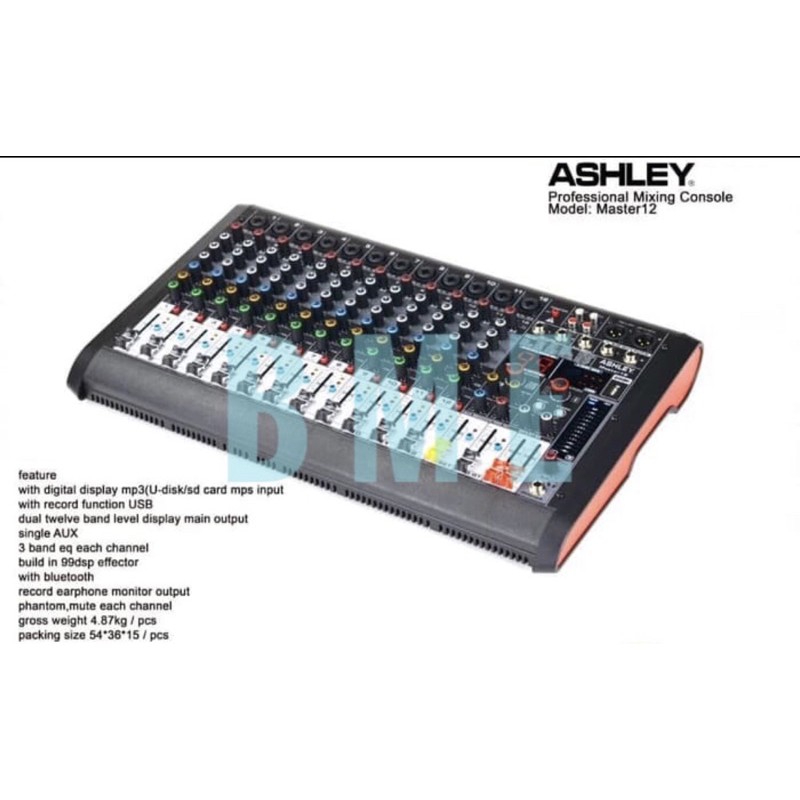 Jual MIXER ASHLEY MASTER12/MASTER 12 12CH ( USB, BLUETOOTH ) | Shopee ...