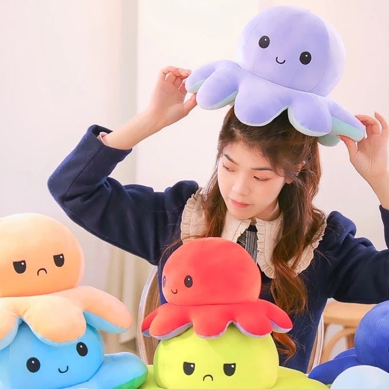 Jual Boneka Gurita Octopus Berubah Bolak Balik Boneka Tiktok Reversible ...