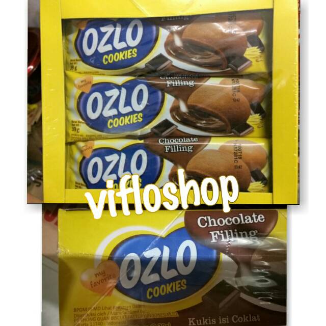 Jual Grosir & Eceran Ozlo Cookies Chocolate Filling Kemasan Box (10 x ...