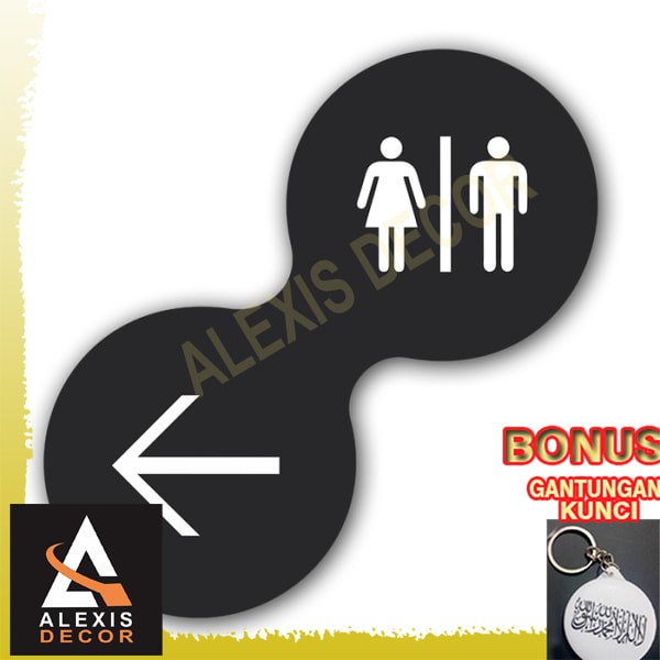 Jual Grosir papan tanda arah panah toilet - penunjuk toilet - KIRI ...