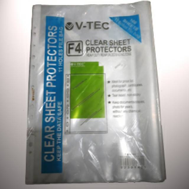 Jual Clear Sheet Protector F4 (Plastik Pelindung Dokumen). Harga 10 ...